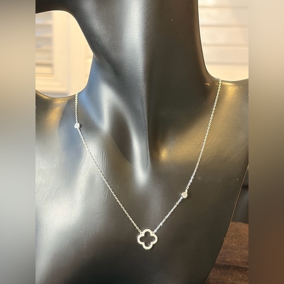 Jewelry | C713 Elegant 925 Silver Clover Pendant Necklace | Poshmark